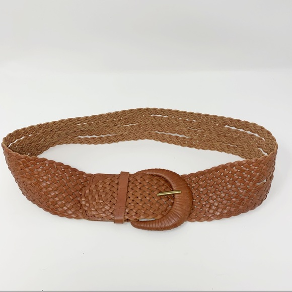 Accessories | Cognac Wide Braided Boho Belt S | Poshmark